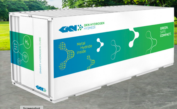 GKN Hydrogen stores electricity using a metal hydride system ...